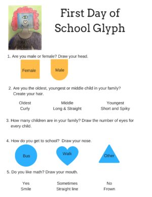 First Day of School Glyph | Budding Artists